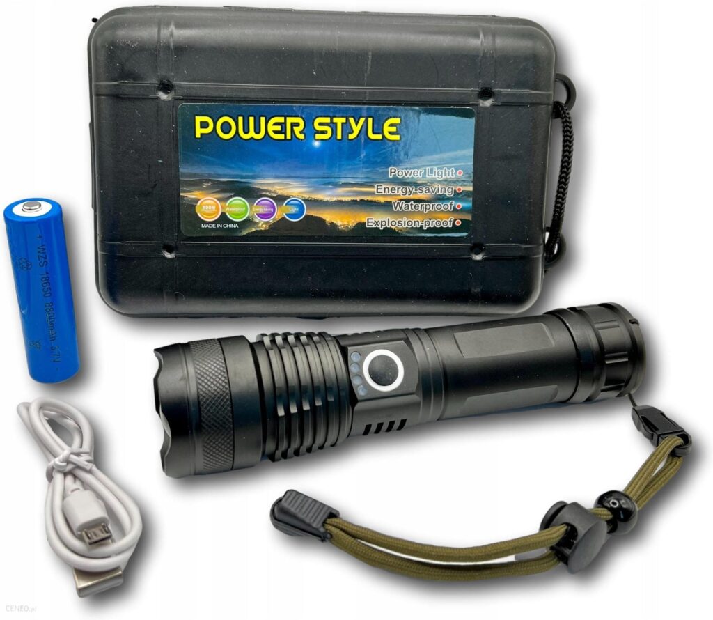 LATARKA XHP50 TAKTYCZNA MOCNA LED ZOOM USB – DPI Sport Service
